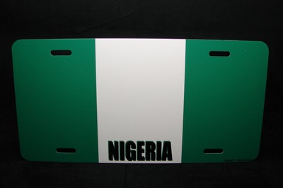 NIGERIA FLAG METAL CAR LICENSE PLATE NIGERIAN FLAG LICENSE PLATE | eBay