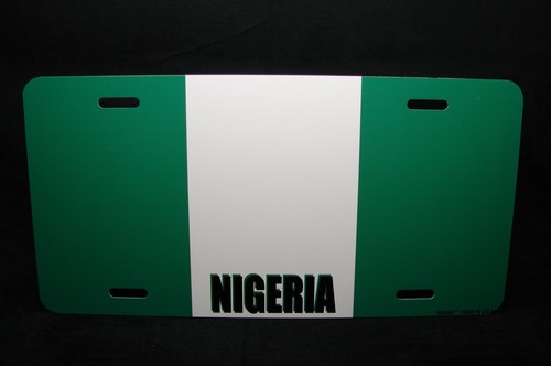 NIGERIA FLAG METAL CAR LICENSE PLATE NIGERIAN FLAG LICENSE PLATE | eBay