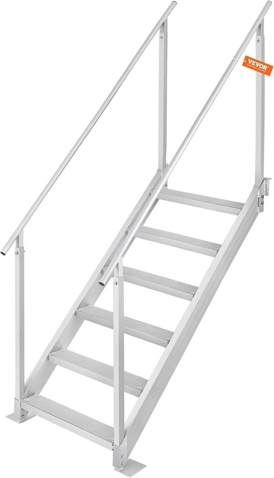Adjustable Dock Ladder with Dual Handrails & Nonslip Pedals - 500lbs ...