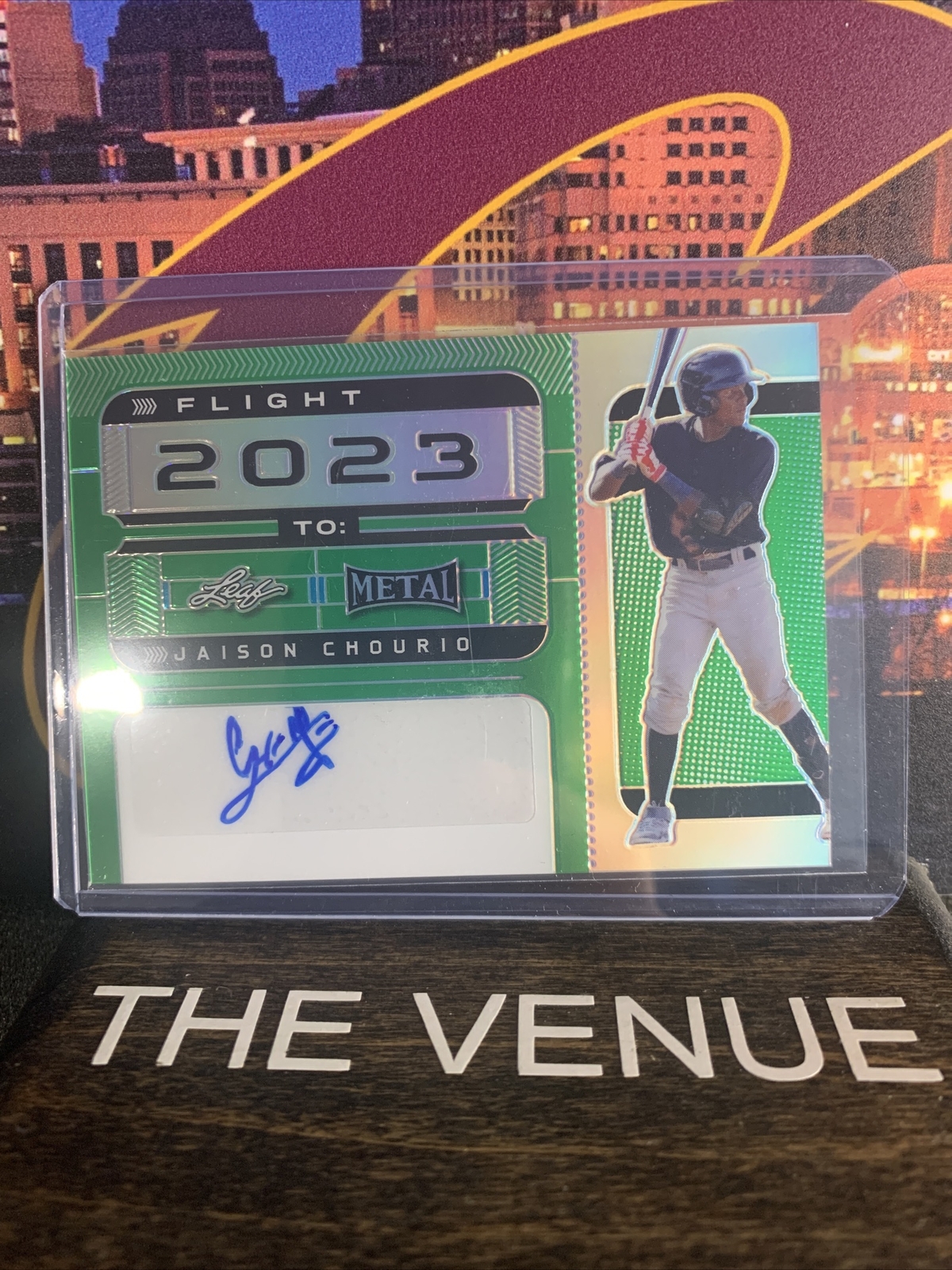 2022 Leaf Metal - Flight GREEN AUTO - Jaison Chourio 4/4 Cleveland ...