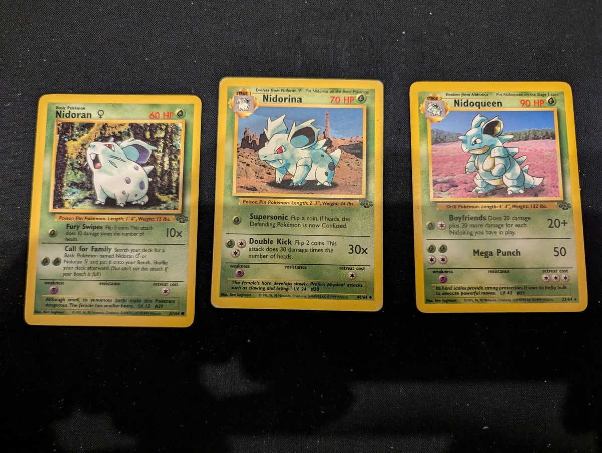 Nidorino E Nidorina Pokémon Card 151 Apresenta As Famílias Nidoran E
