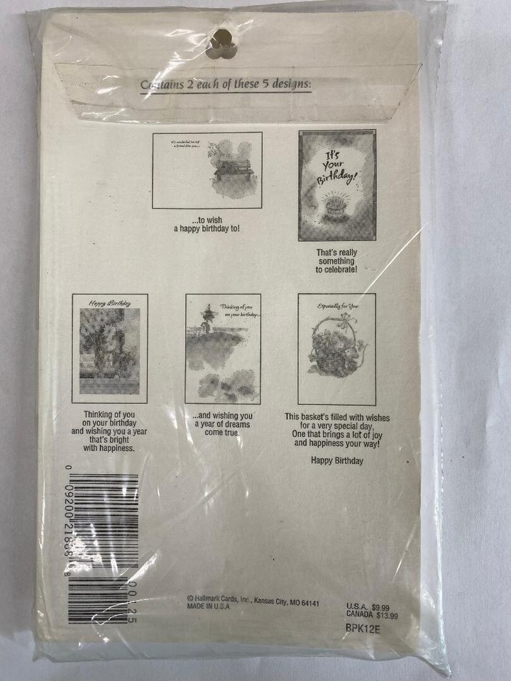 10 Assorted Hallmark Birthday Cards FOR ANYONE Value Pack Men Women ...