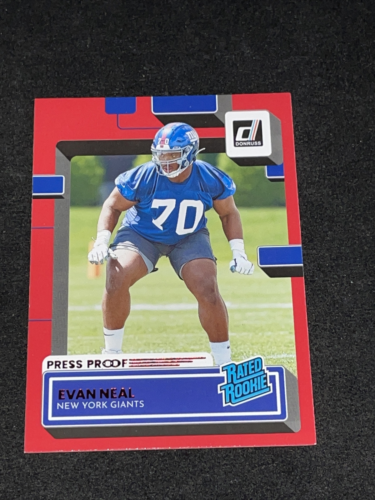 2022 Panini Donruss - Rated Rookie Evan Neal #398 Press Proof Red (RC ...