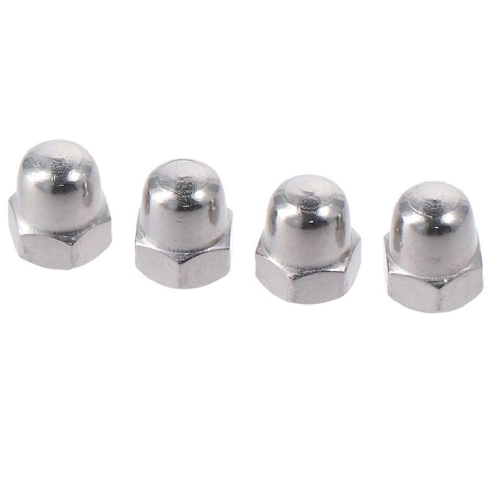 10Pcs 304 Stainless Steel Acorn Hex Cap Silver Acorn Cap Nuts Fasteners ...