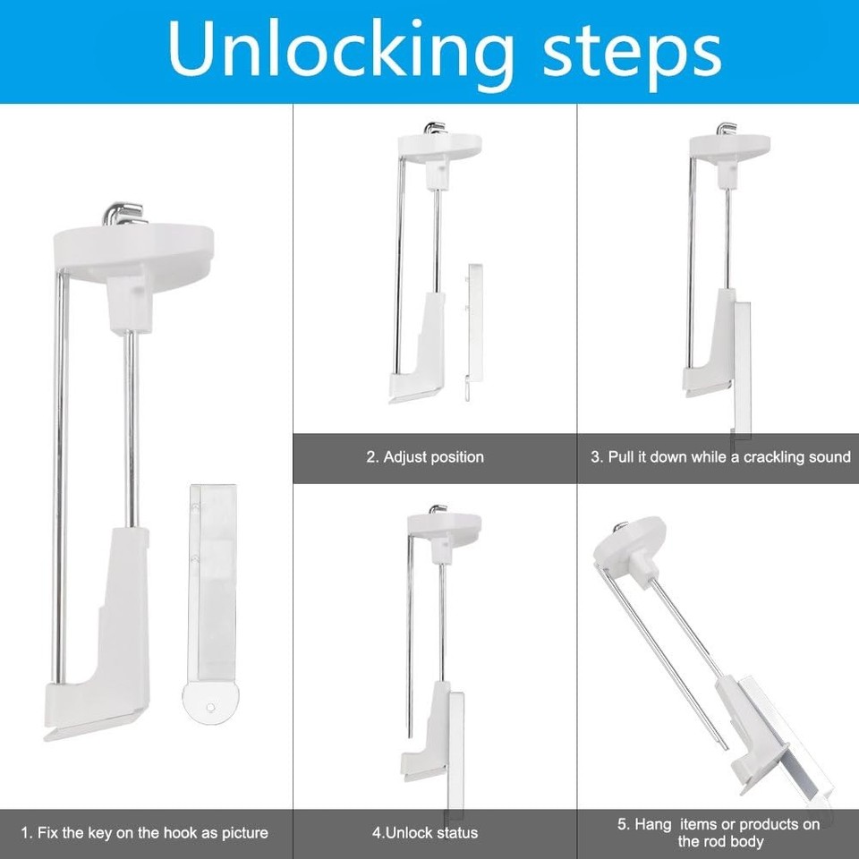 Magnet Key,Anti-Theft Display Security Peg&Slat Wall Hook Lock Key ...