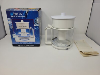 Vintage Brita Deluxe Glass Pitcher Water Filter New Old Stock | eBay