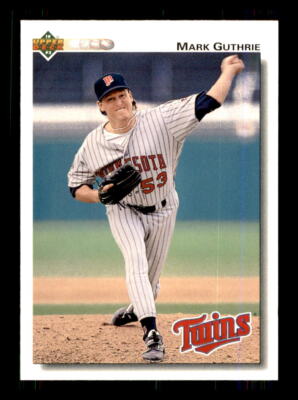1992 BASEBALL 1992 Upper Deck Mark Guthrie Minnesota Twins #604 1 | eBay