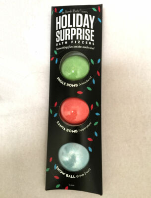 Da Bomb Holiday Surprise 3pk Bath Fizzer Bomb Surprise Inside Jingle ...