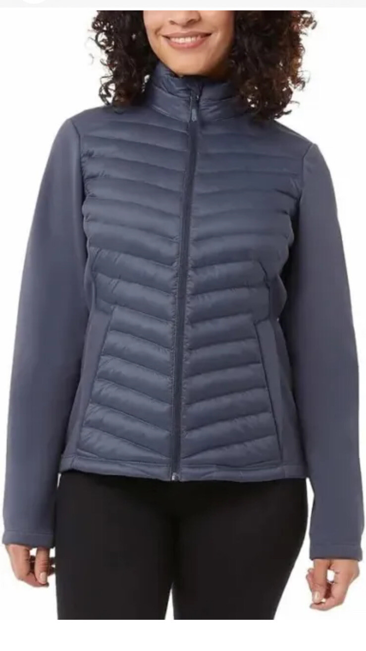 NWT 32 Degrees Women’s Mixed Media Stretch Puffer Jacket- S | eBay