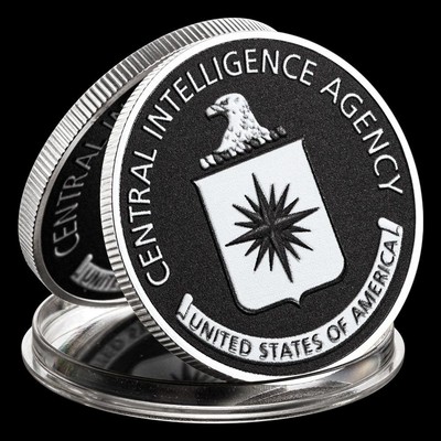 United States Central Intelligence Agency CIA Black and Silver Emblem ...