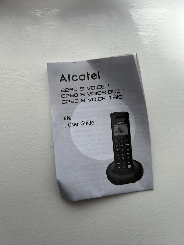 Alcatel E260S Voice Cordless Phone with answering machine - Landline,Call BlockN | eBay UK
