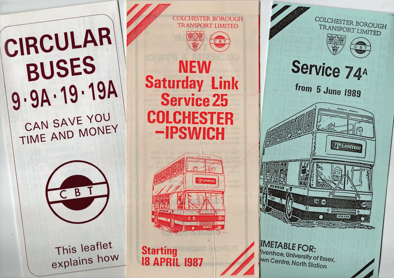 Colchester BT bus timetable leaflets x 10 | eBay UK