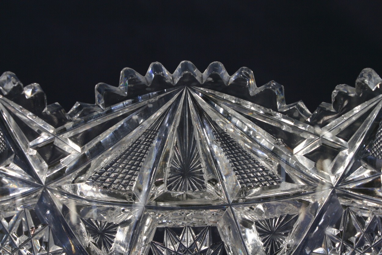 LIBBEY AMERICAN BRILLIANT CUT GLASS COLONNA BOWL-USA | eBay