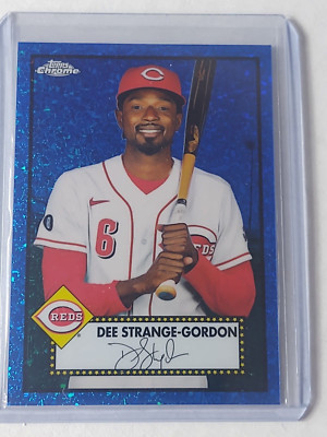 2021 TOPPS CHROME PLATINUM ANNIVERSARY BLUE DEE STRANGE GORDON #011/199 ...
