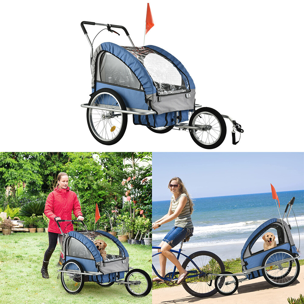 Heavy Duty Pet Stroller Dog Cat Pram Pushchair Travel Carts Jogging ...