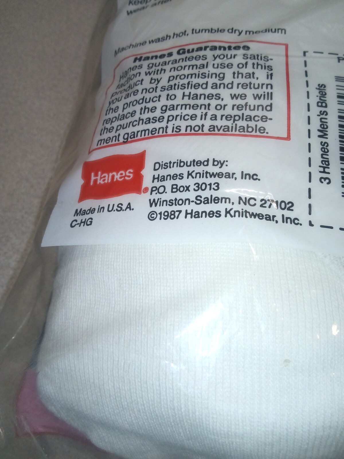 Vintage 1997 Hanes 6 Pack Mens White Briefs Underwear Size 32 USA A6 ...