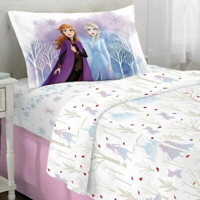 Frozen 2 Disney 3 Piece Microfiber Twin Bedding Sheet Set Pillowcase ...