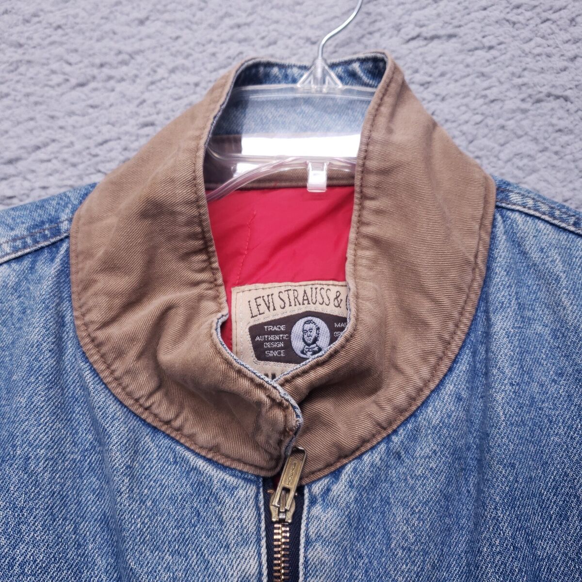 Vintage Levi's Silver Tab Blue Denim Jacket Large Nylon Vintage Levi's Silver Tab Blue Denim Jacket Large Nylon