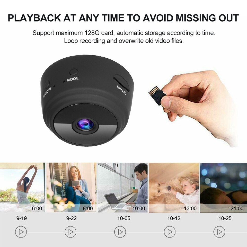 1080P IR Wireless WiFi Indoor &Outdoor CCTV MINI HD IP Camera CAM Home ...