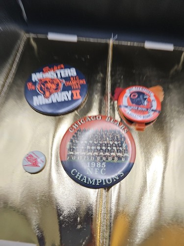3 Vintage Chicago Bears 1985 Super Bowl-NFC Champion Pins 1 Chi Blitzz ...