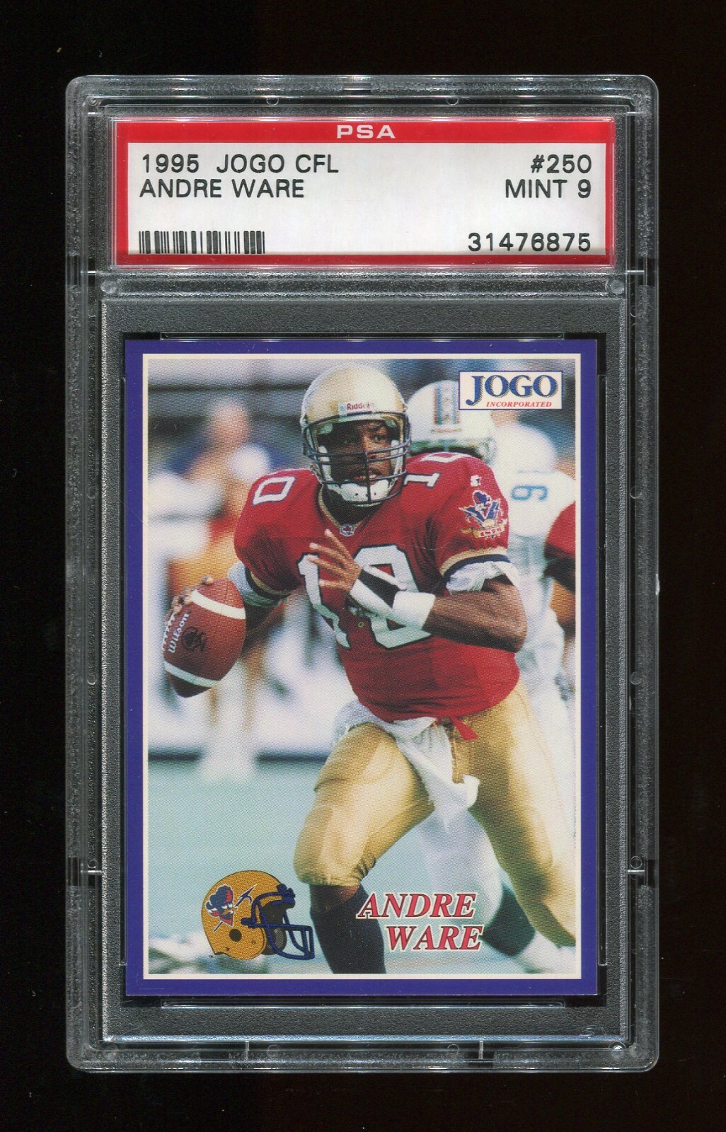 ANDRE WARE 1995 JOGO CFL #250 - PSA 9 MINT - OTTAWA ROUGH RIDERS | eBay