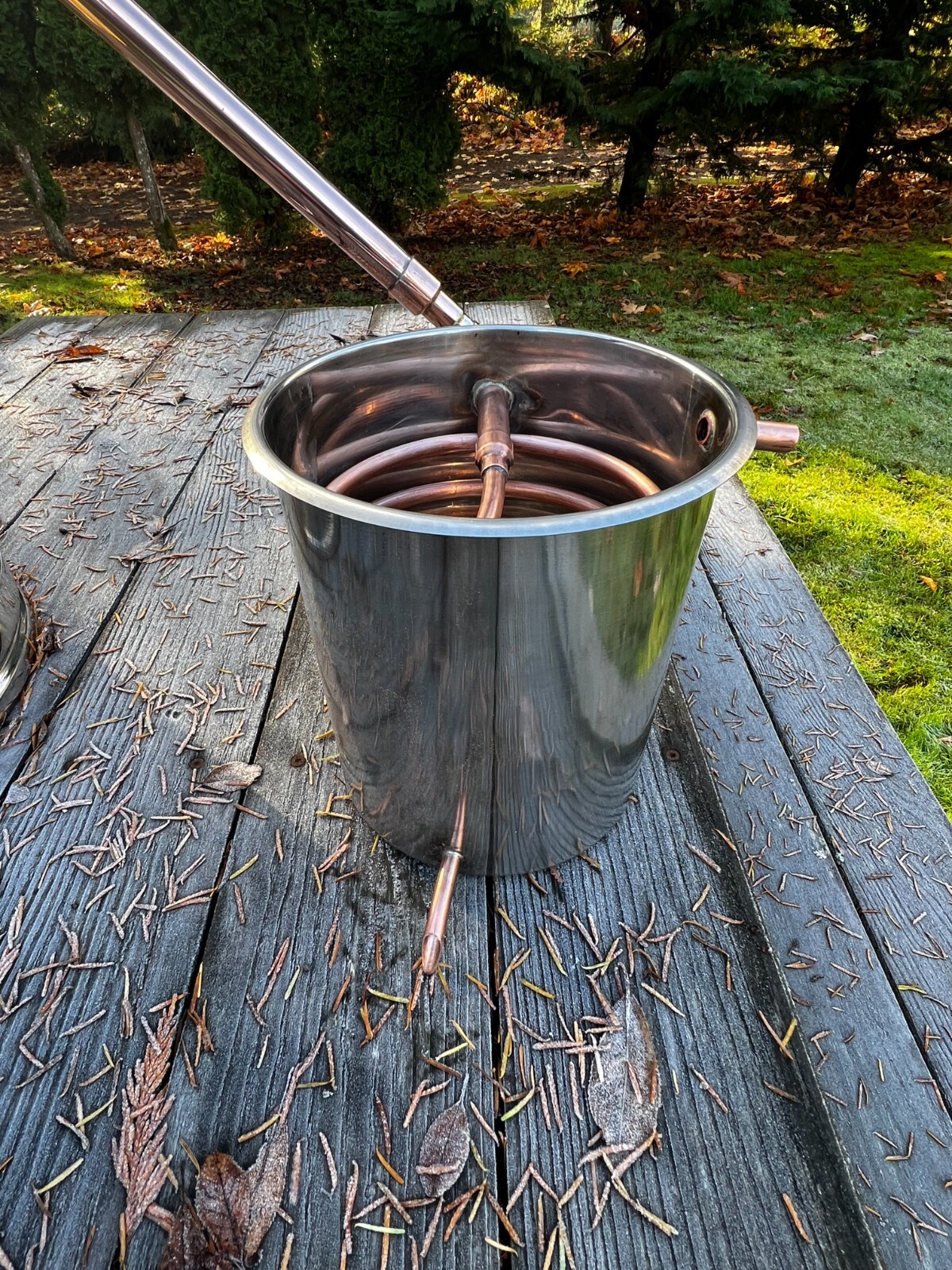 Copper Moonshine Still 2" inch Pot Still-stainless steel pot and worm ...