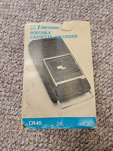Vintage EMERSON Model CR 45 Portable Cassette Player Recorder | eBay