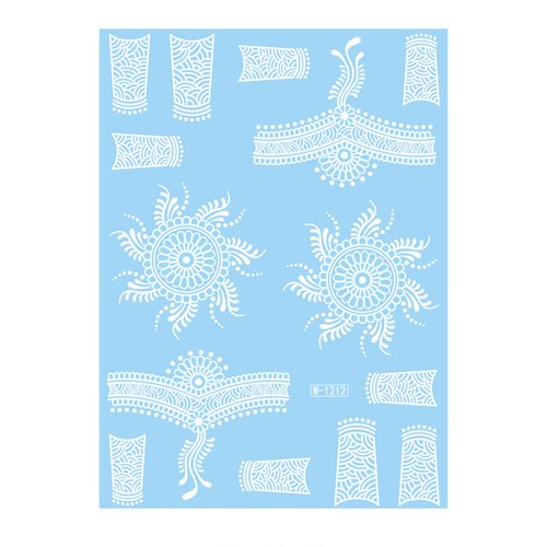 White Lace Sticker Transfer Sticker Waterproof Body Art Z8B0 | eBay