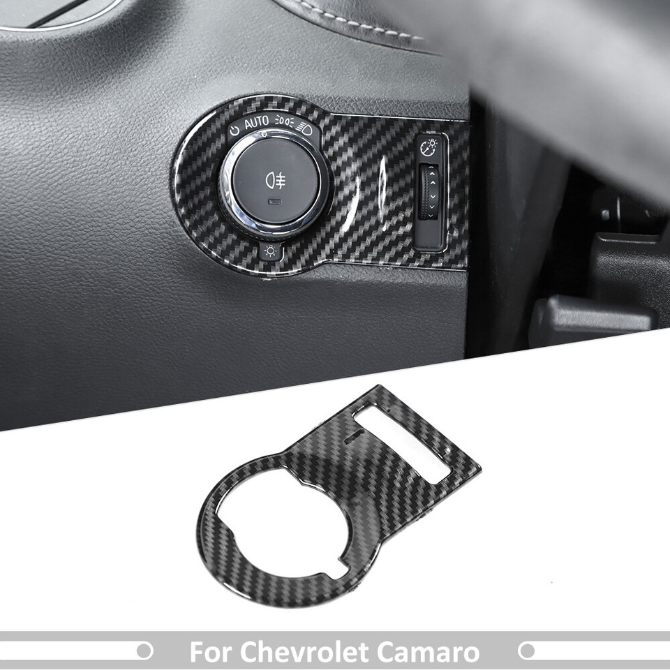 Carbon Fiber Interior Console Cover Trim Accessories For Chevy Camaro ...