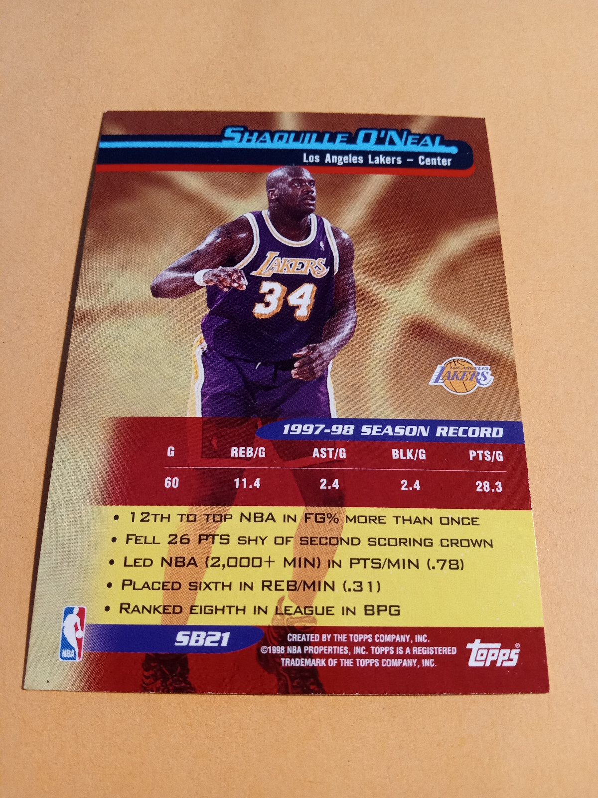 1998-99 Topps Chrome - Season's Best Postmen #SB21 Shaquille O'Neal for ...