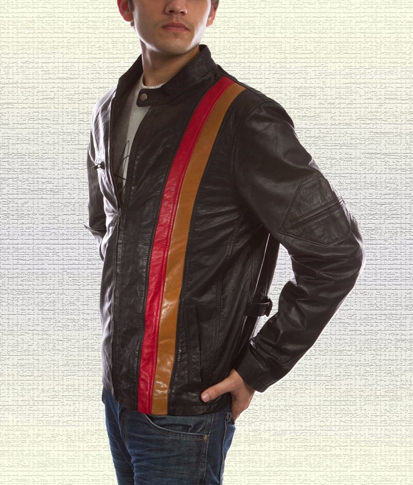 XMen Cyclops Scott Summers Handmade Brown Original Leather Jacket Size ...