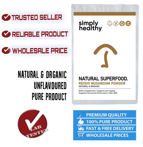 Simply Healthy Reishi Mushroom Powder, 1kg Superfood, ACO Certified ...