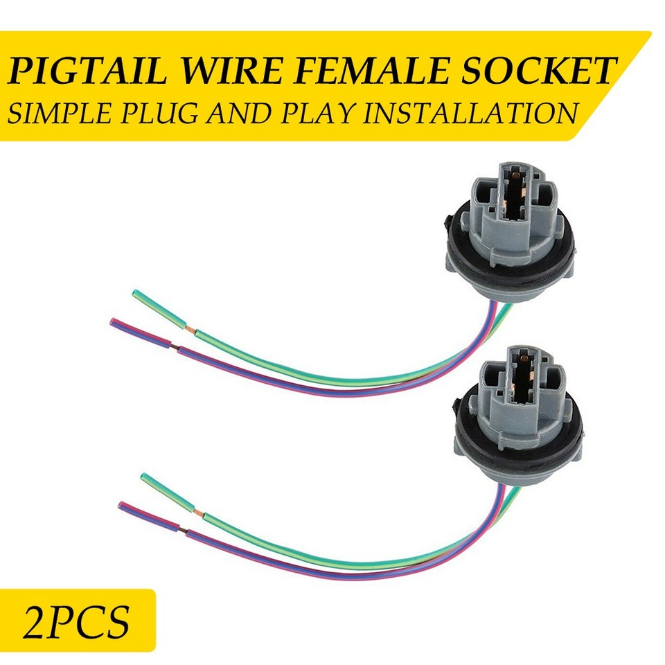 7440 Bulb Wire Pigtail Female Socket Front Turn Signal Light Harness ...