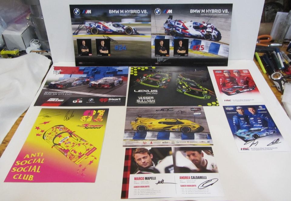 2025 signed IMSA DETROIT GP HERO PHOTO CARD SET FORD POSTER RICKY ...
