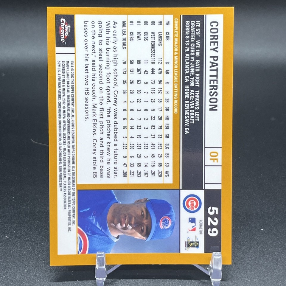 2002 Topps Chrome - Gold Refractor #529 Corey Patterson | eBay