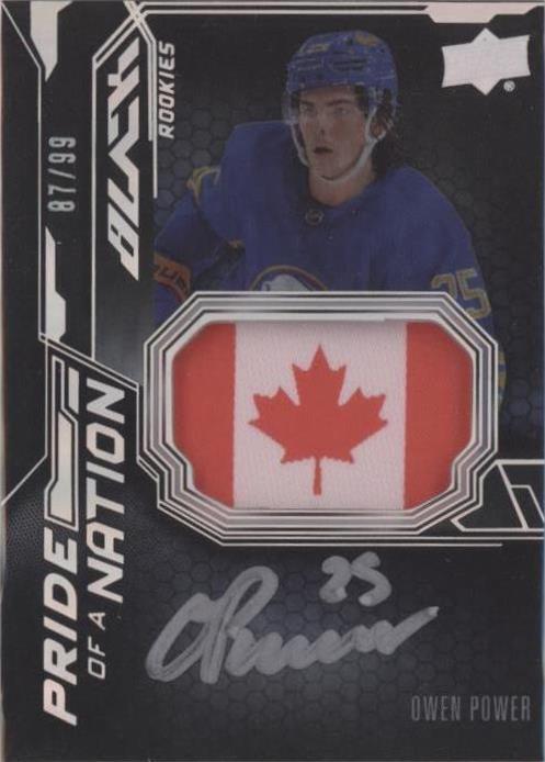 2022-23 SPx - Ud Black Pride of a Nation Patch Owen Power #PON-OP /99 ...