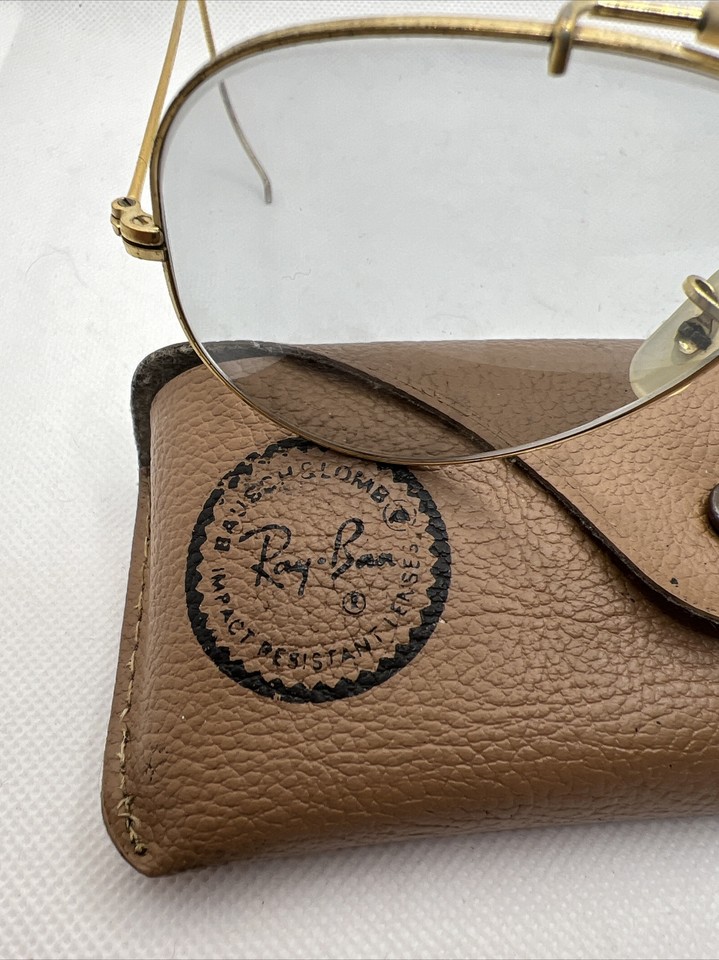 Ray Ban Vintage Aviator SunGlasses Marked B&L Ray-Ban USA 1960s - 58mm ...