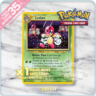 SINGLE Ledian 39/111 ULTD – Pokémon TCG Cards – Neo Genesis 2000 ENG NM ...