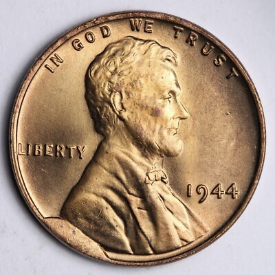 1944 Lincoln 1c Cent - Obverse Die Break Cud - Red! | eBay