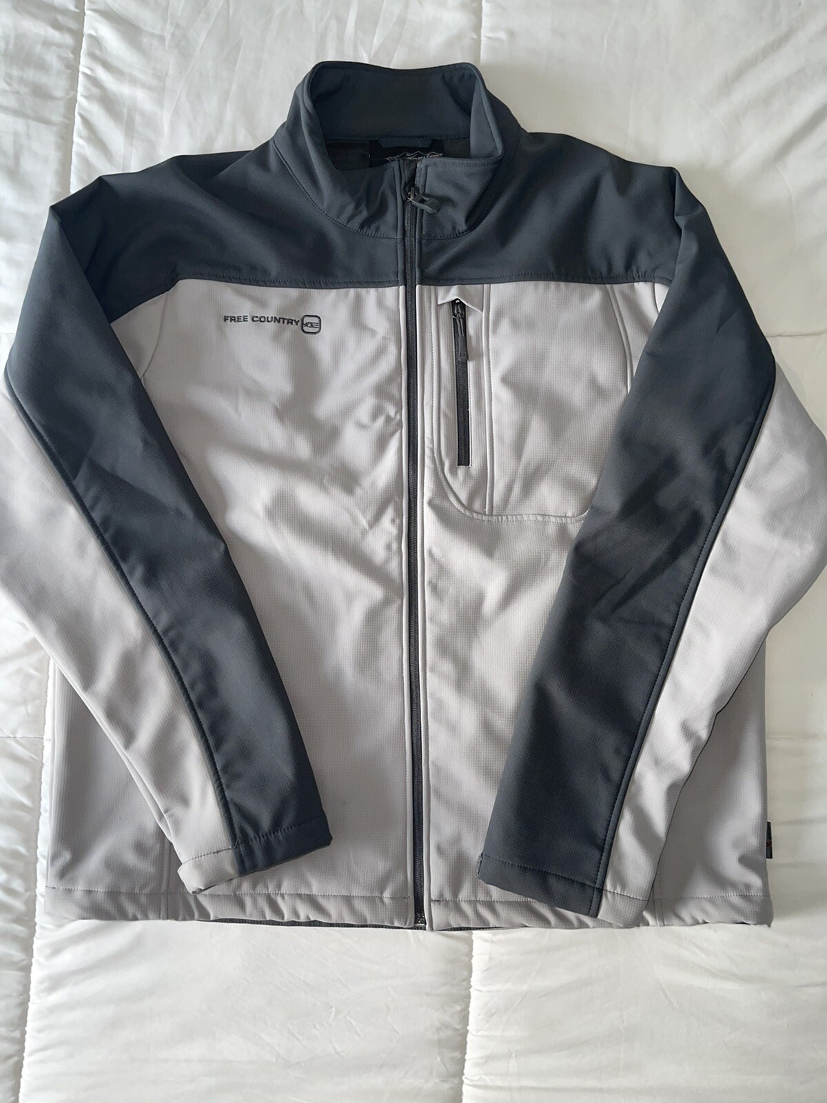 🔥*RARE*Free Country Men Warm Lined Two Tone Gray Wat… - Gem