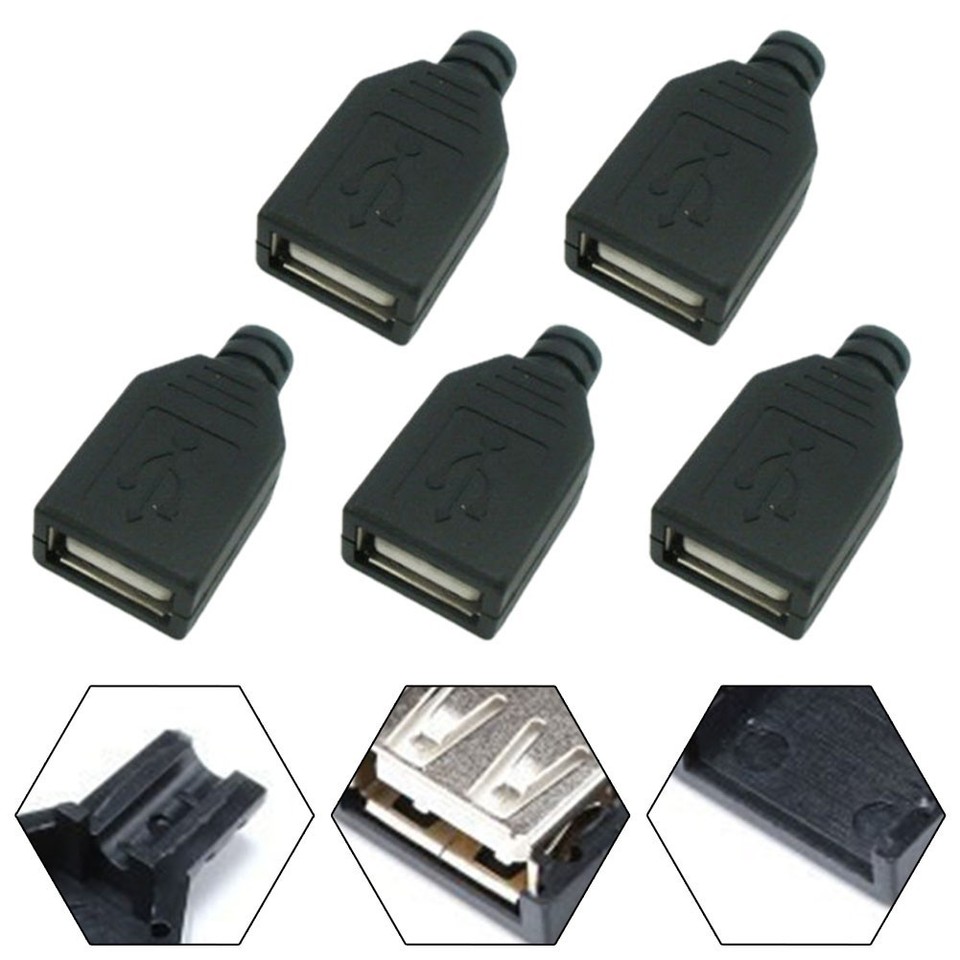 Accessories USB Female Socket 5V Mobile Direct Insertion Female Socket ...