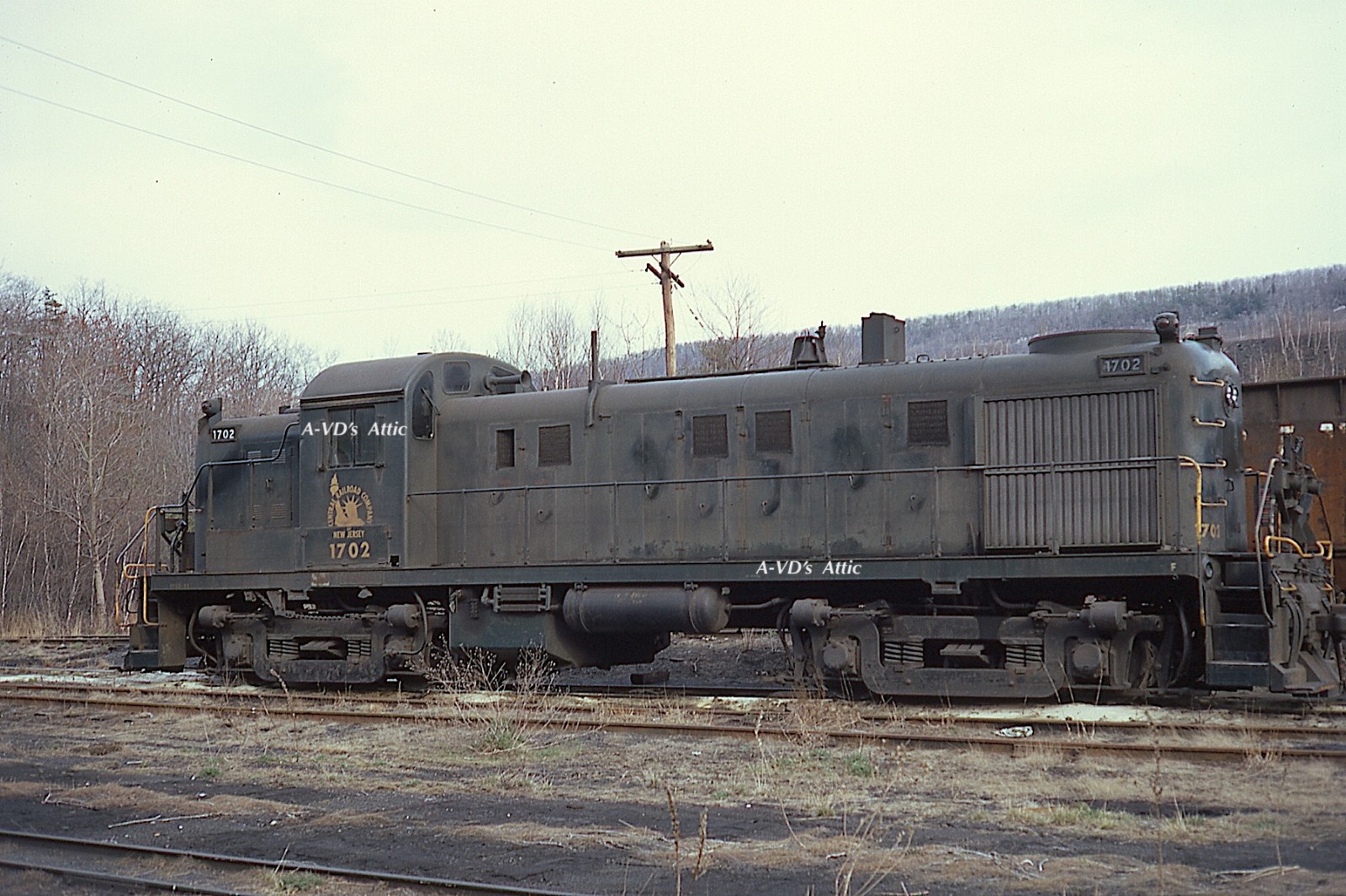 Orig slide CNJ Jersey Central Alco RS3 RS-3 1702 Bethlehem PA (?) 1972 ...