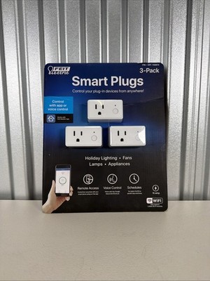 NEW Feit Smart Plugs (3-Pack) Remote Access Voice Control Siri Alexa ...