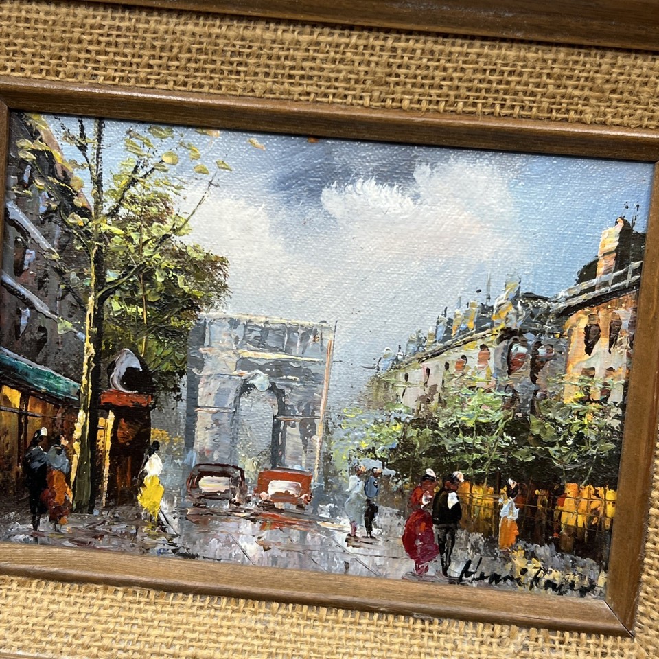 Henri Royer Impressionist Oil Painting Arc de Triomphe Paris France ...