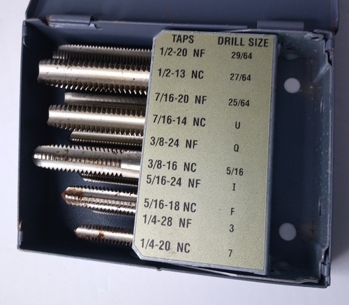 Norseman 10pc Spiral Point Tap Set NF/NC HSS 1/4 to 1/2 Made in USA | eBay