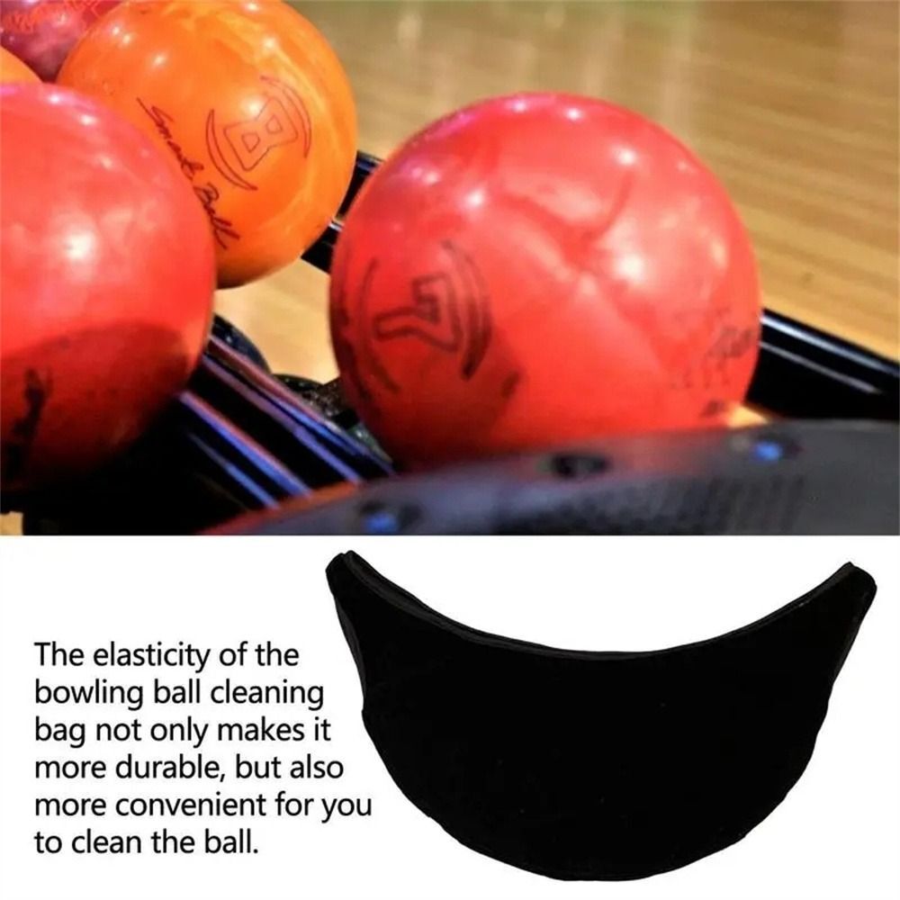 53x22cm Bowling Ball Cleaning Bag Soft Cloth Towel Cleaner Polishing ...