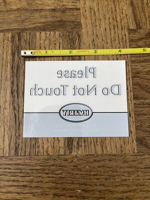 Hagerty Do Not Touch Auto Decal Sticker | eBay