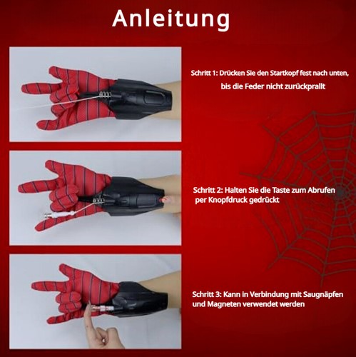 Spider Man Glove Cosplay Launcher Spider String web Shooter Toys for ...