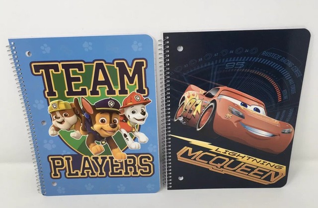 Paw Patrol Team and Cars Pixar Wide Ruled 50-sheet Subject Spiral ...