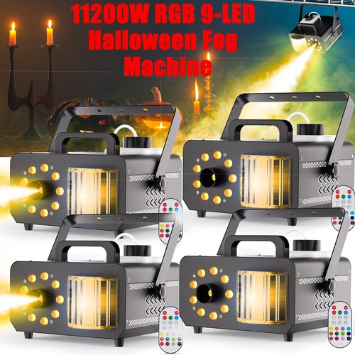 11200W Smoke Fog Machine RGB Muti Color Lights Halloween DJ Party Stage ...